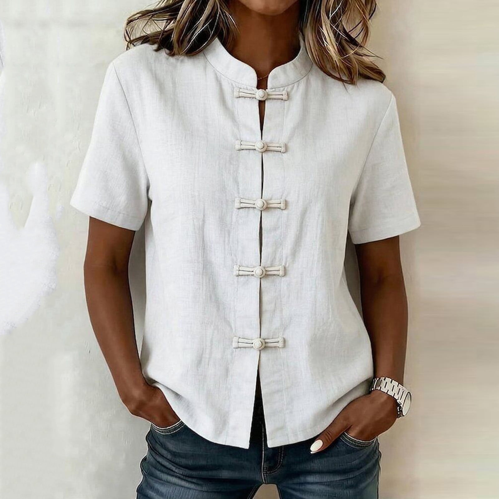 Blczomt Blouses for Women Plus Size Tunic 2026 White Shirts Dressy 2026 ...