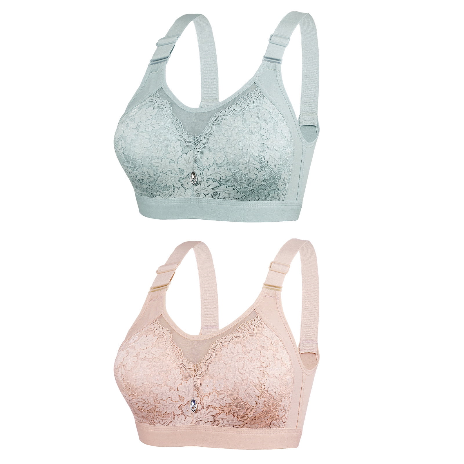 Blczomt Bralette for Women Plus Size Lace Underwire Full Coverage ...