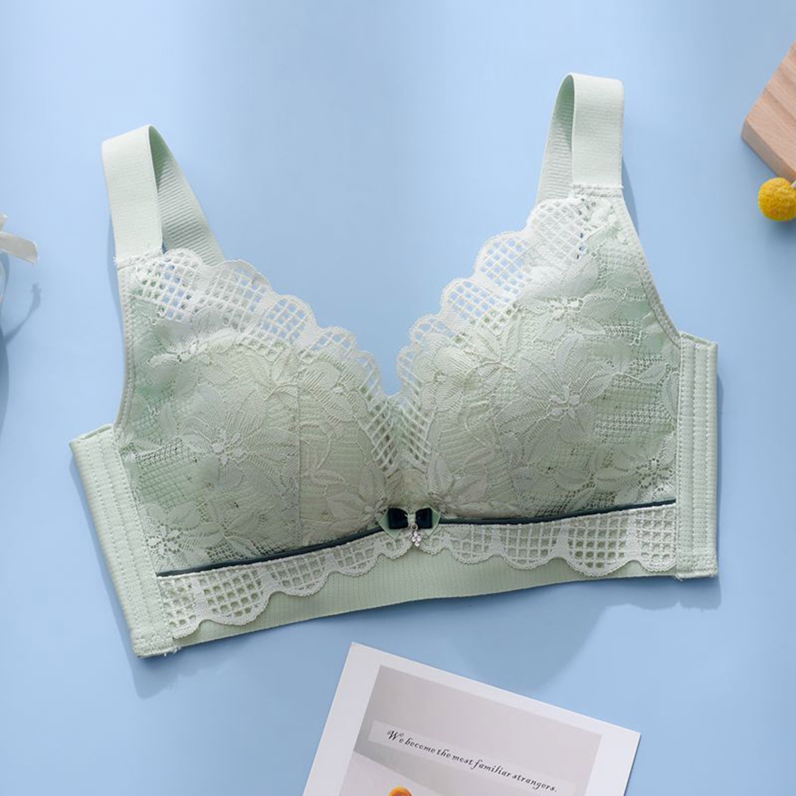 Blczomt Bralettes for Women Plus Size Wireless Push Up Bralette Comfy ...