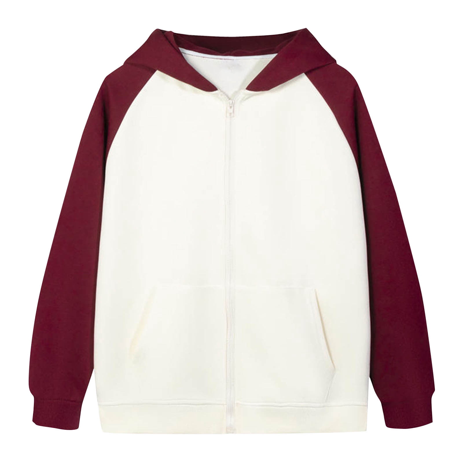 Blczomt Color Block Sweatshirts for Men Zip Up Hoodies Fall Winter ...