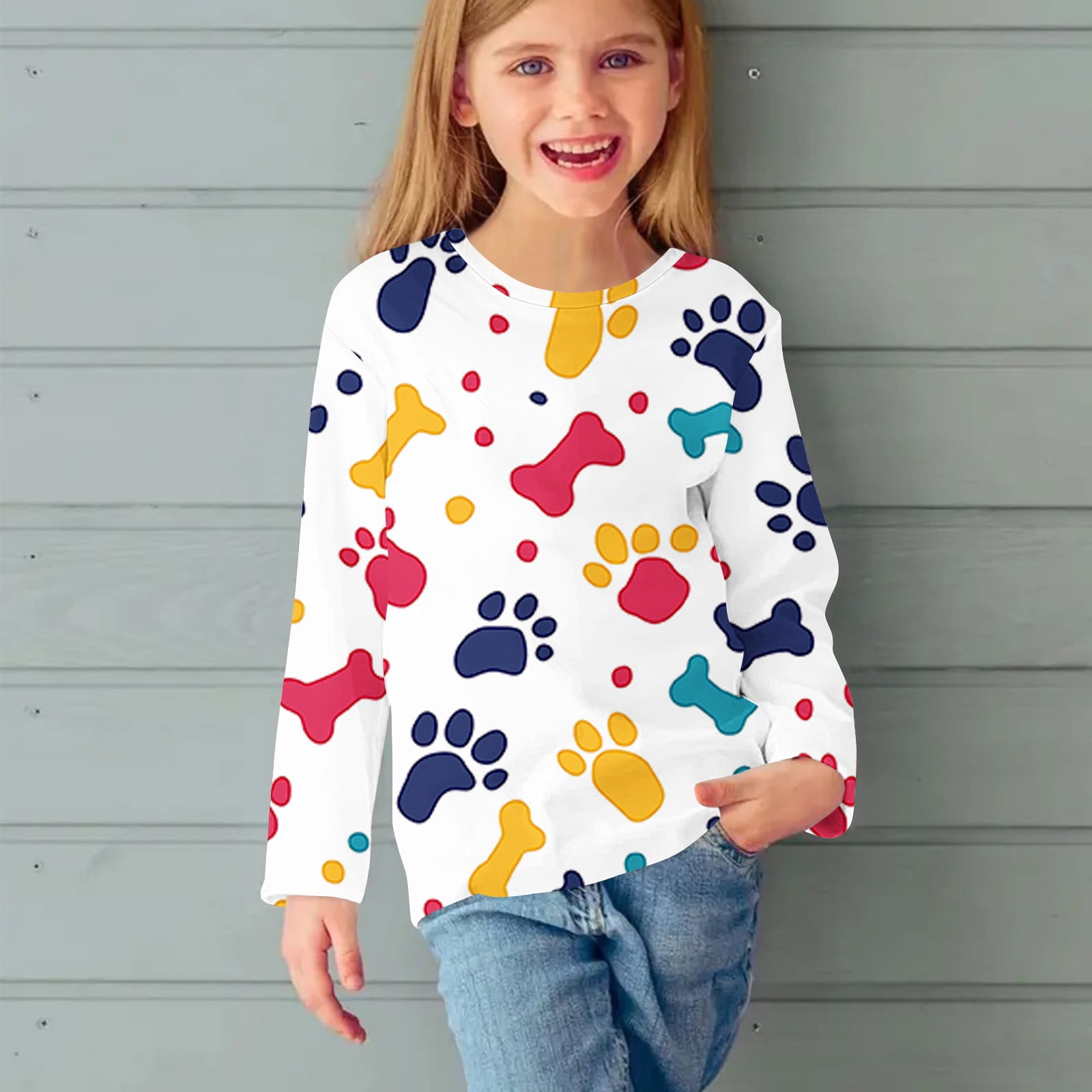 Blczomt Cute Baby Girl Shirts Long Sleeve Graphic Tees Casual Tunic ...