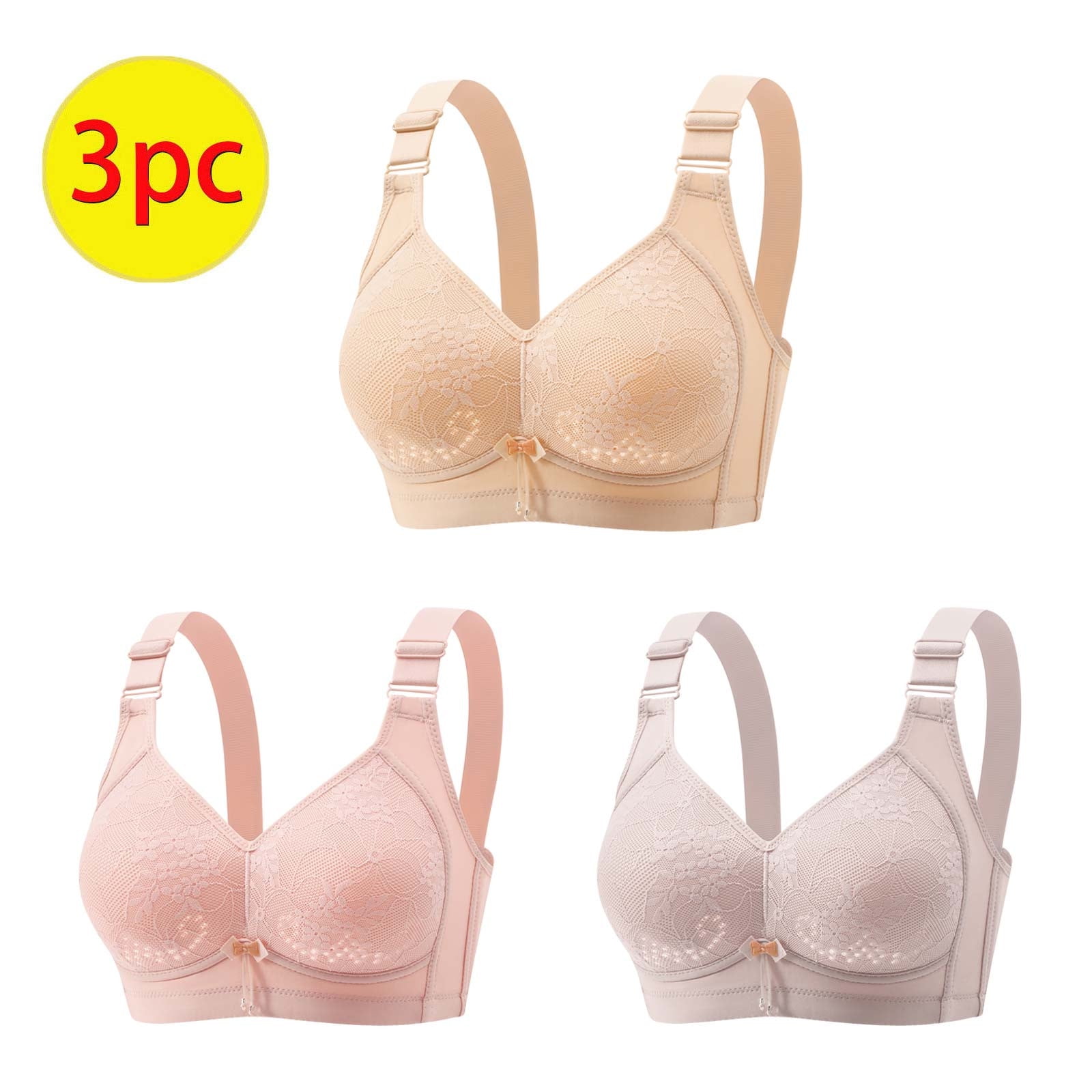 Blczomt Full Coverage Women Bras Plus Size Clearance Wirefree Seamless Comfy Full Coverage ...
