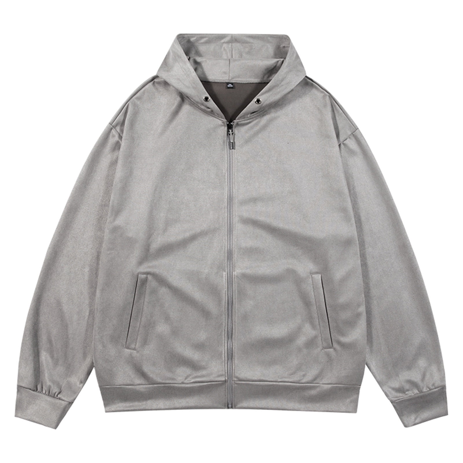 Blczomt Gray Mens Jacket Under $15 Windbreaker Zip Up Jacket ...