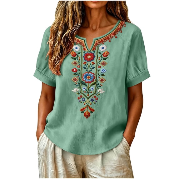 Blczomt Green Plus Size Blouses for Curvy Women Casual Casual Tops ...
