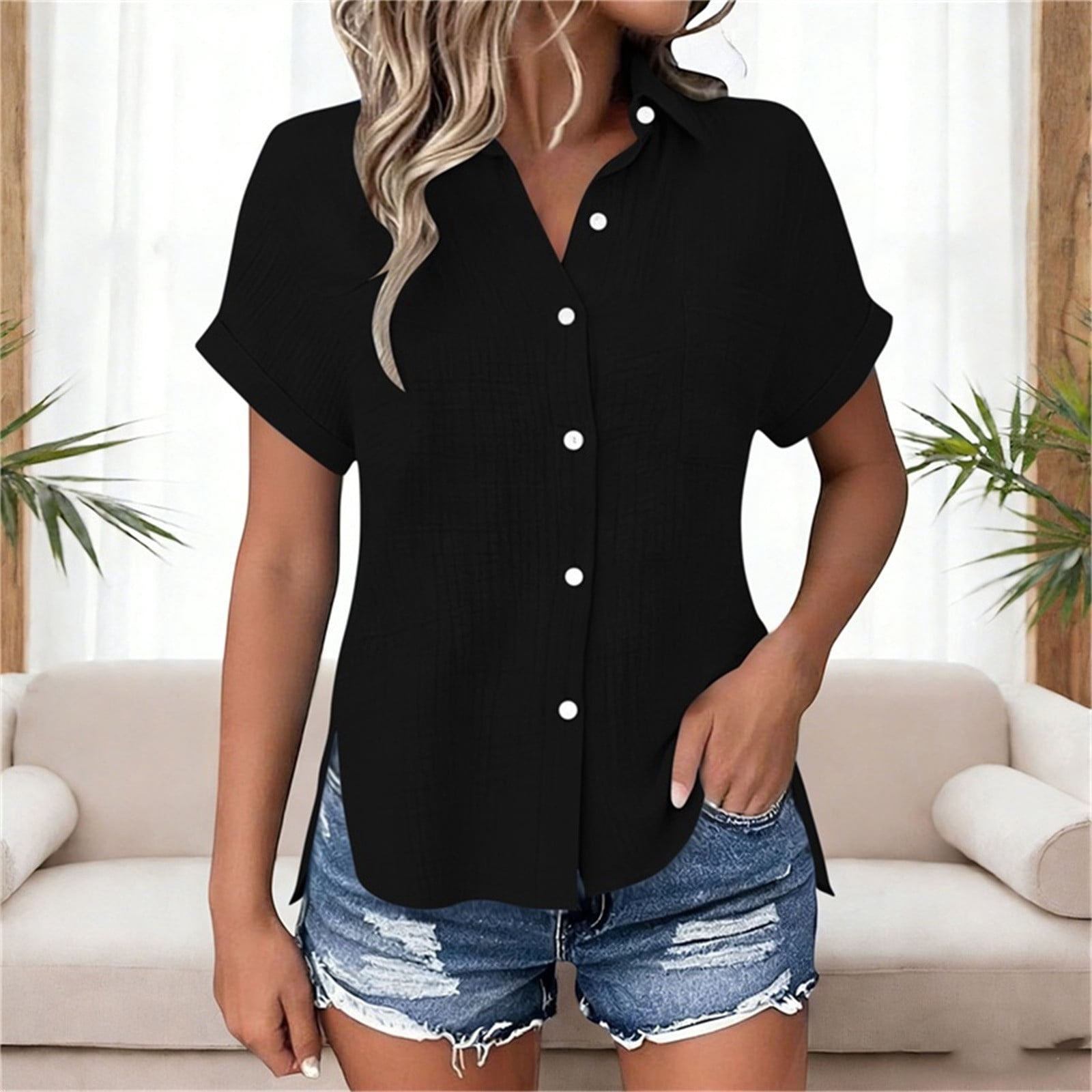 Blczomt Lightweight Trendy Tops for Women 2026 Black 2026 Shirts Cute ...