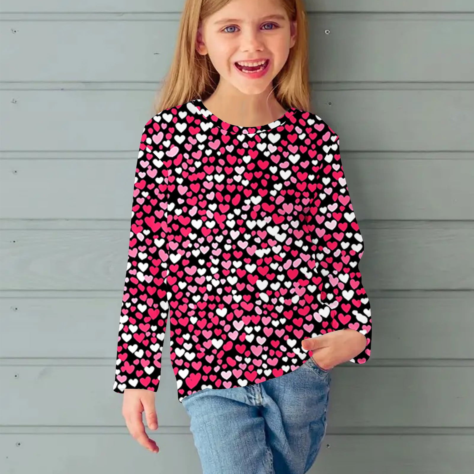 Blczomt Long Sleeve Girls Shirt Graphic Cute T Shirts Spring Fashion ...