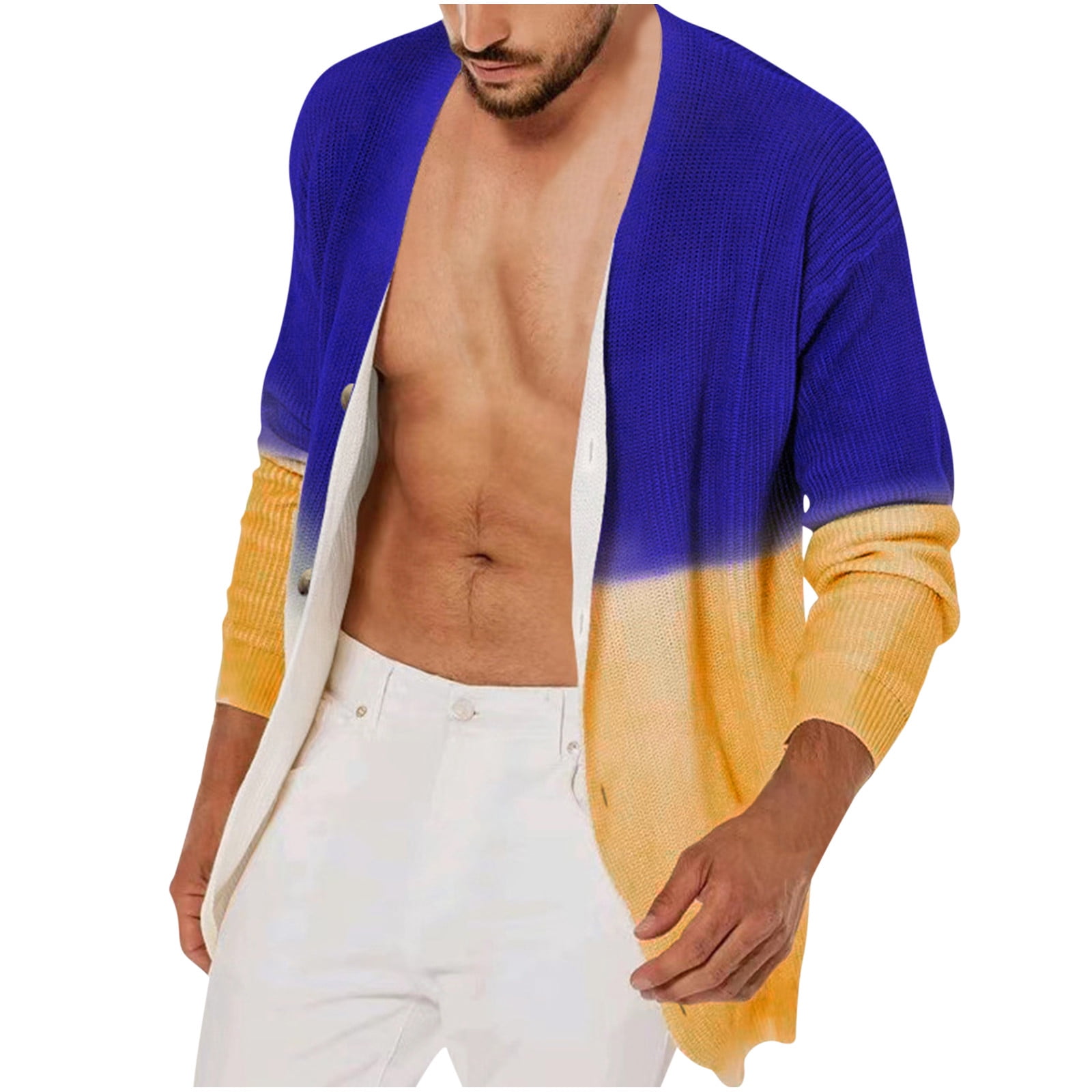 Blczomt Men's Jackets for Fall and Winter Pullover Blue Shirt Jacket ...