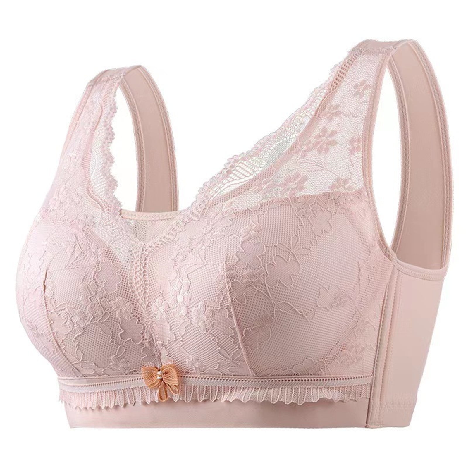 Blczomt No Underwire Women Bras Plus Size Clearance Push Up Pink Full ...