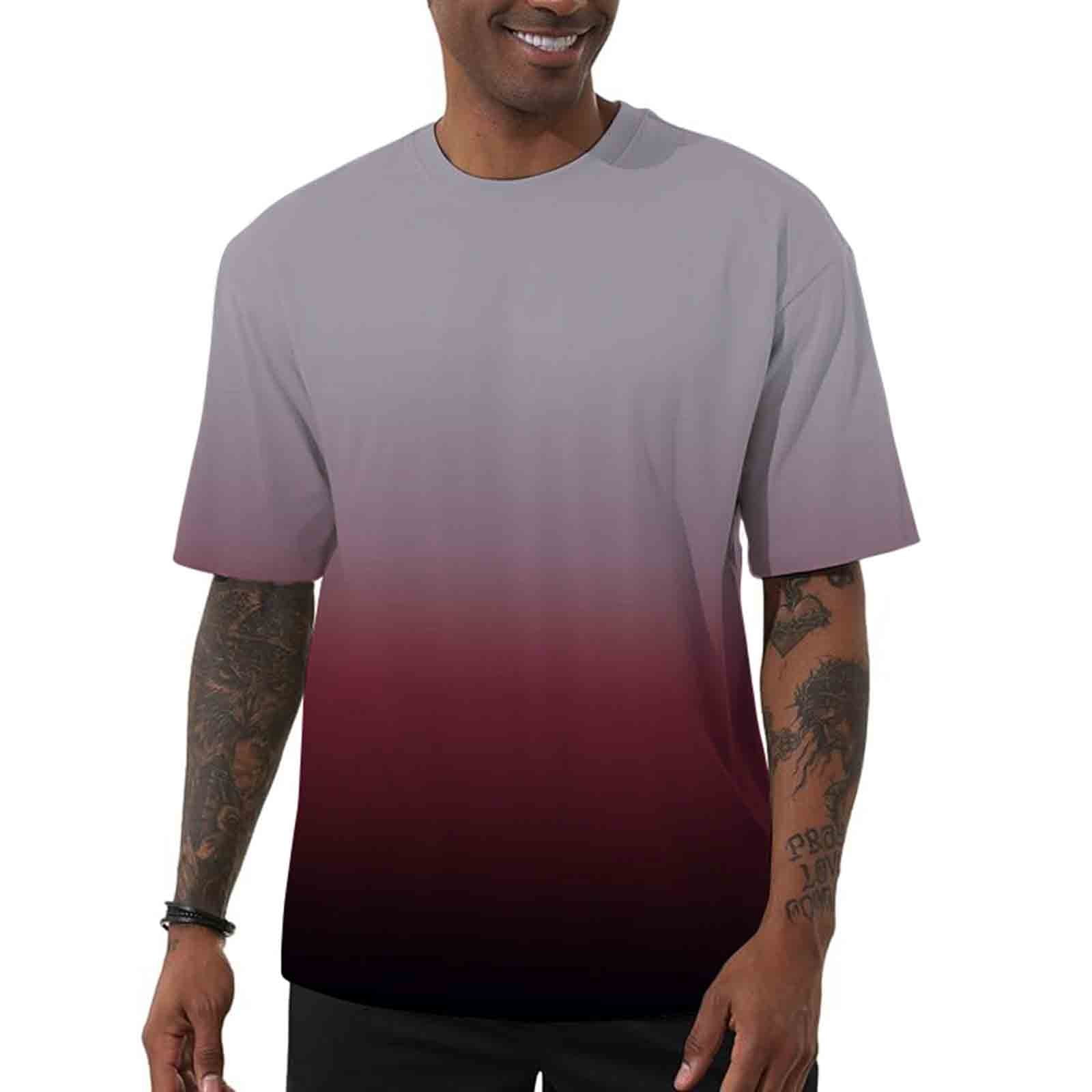 Blczomt Oversized Big and Tall Shirts for Men Athletic Brown Tee Shirts ...