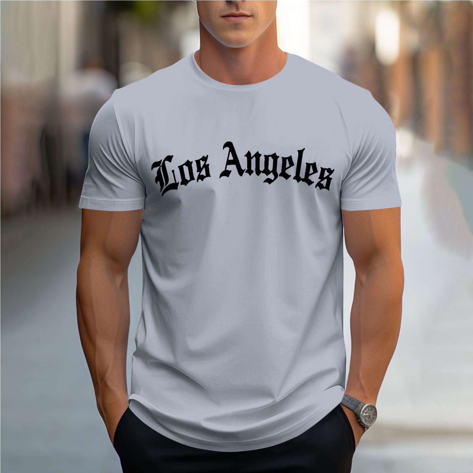 Blczomt Oversized Casual Shirts for Men Vintage Gray Big & Tall Tees ...