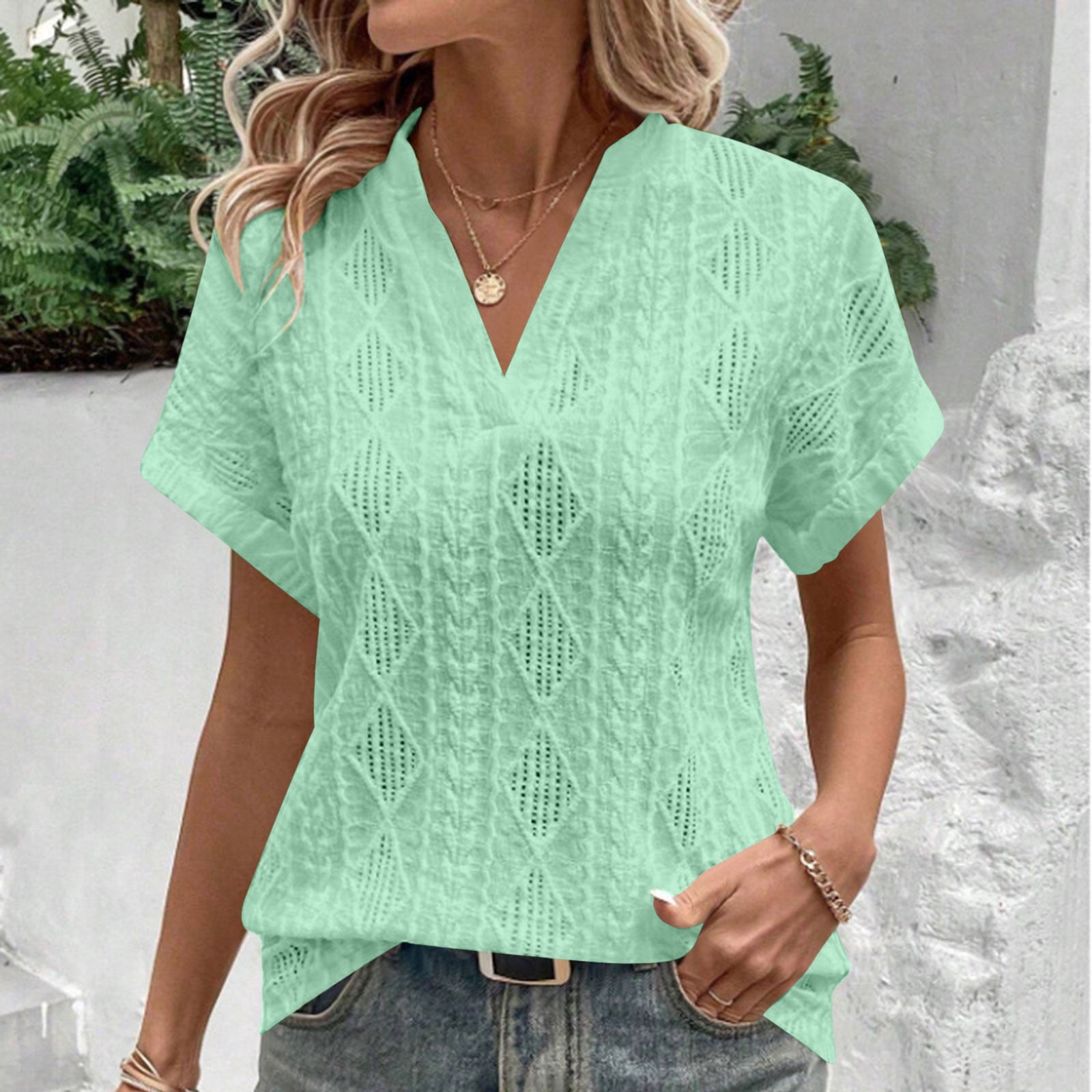 Blczomt Plus Size Blouses for Women 2026 Green Trendy Tops Y2K Dressy ...