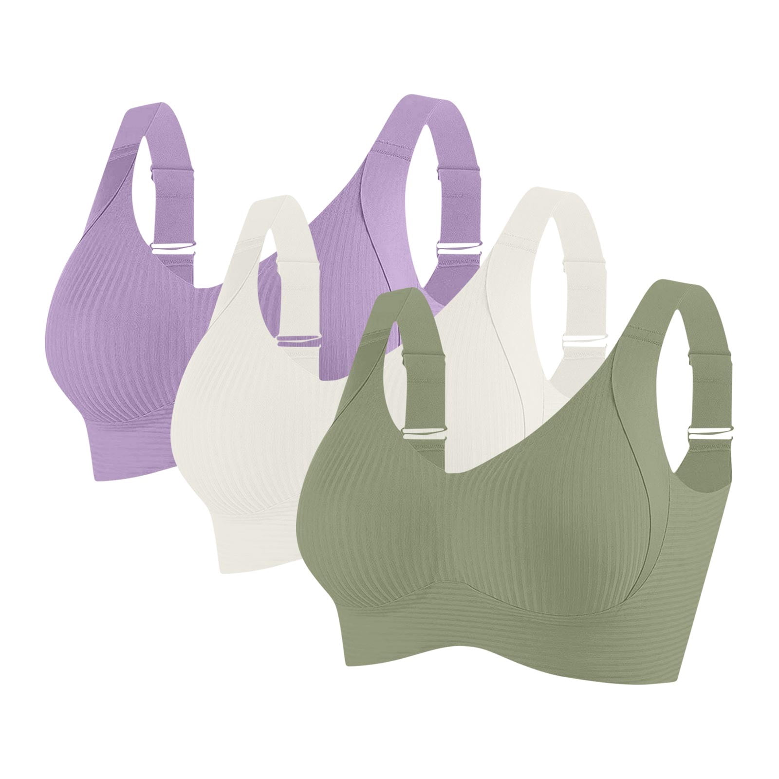 Blczomt Plus Size Sport Bras for Women No Underwire Workout Adjustable ...