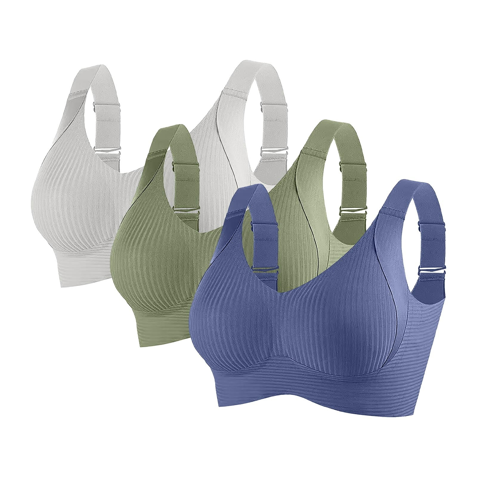 Blczomt Plus Size Sports Bras for Women No Underwire Workout Yoga ...