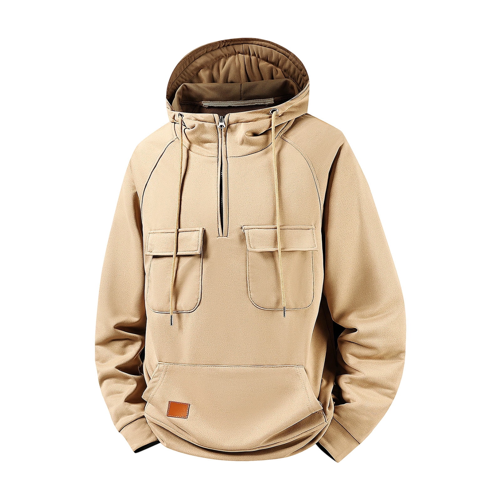 Blczomt Pullover Sweatshirt Men Fleece Hoodie Fall Winter Quarter Zip ...