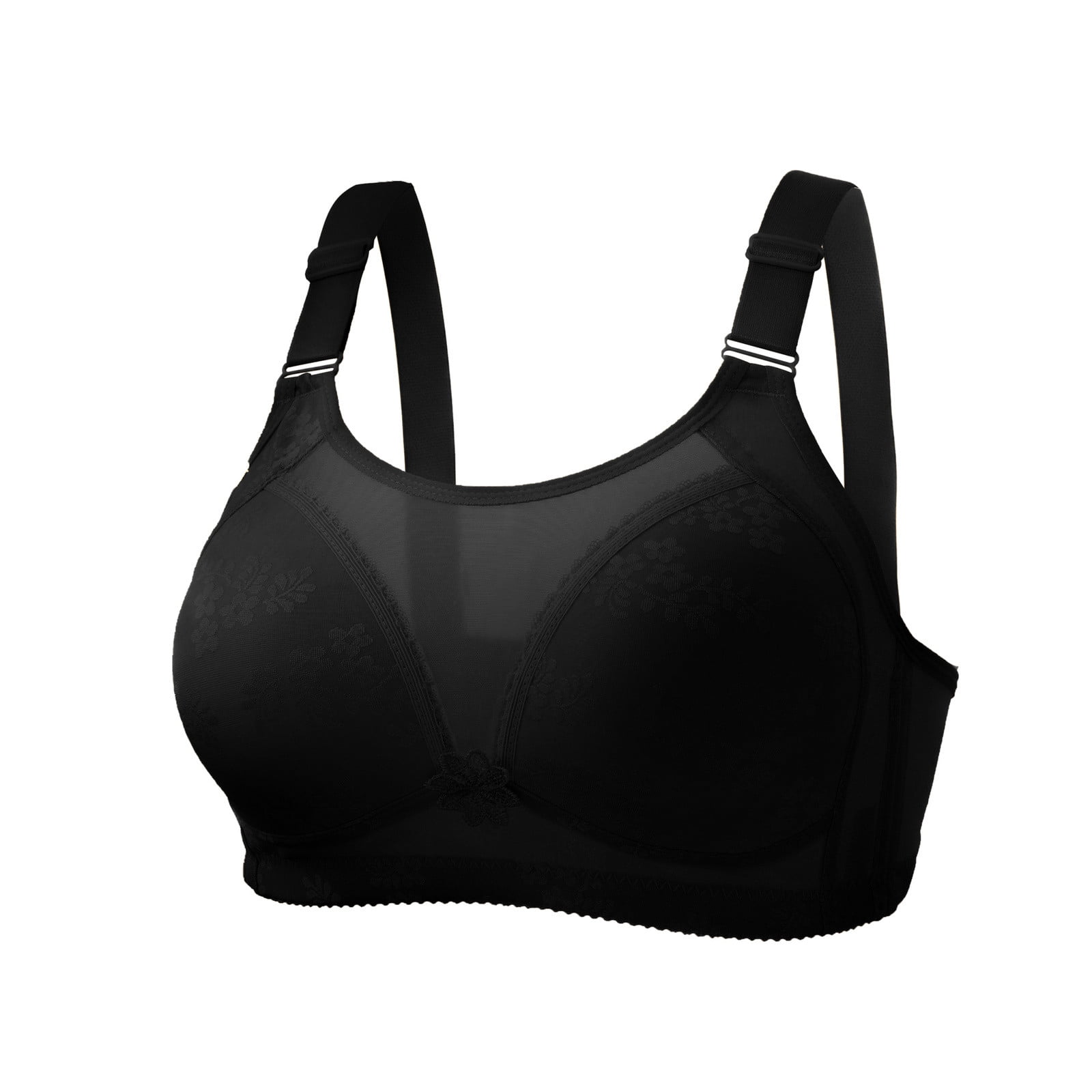 Blczomt Push Up Women's Bras Black No Underwire Soft Full Coverage Bras ...