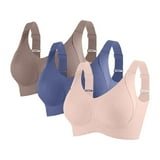 Blczomt Seamless Plus Size Sport Bras for Women Workout Wireless Bralette Push Up Bras for Women ...