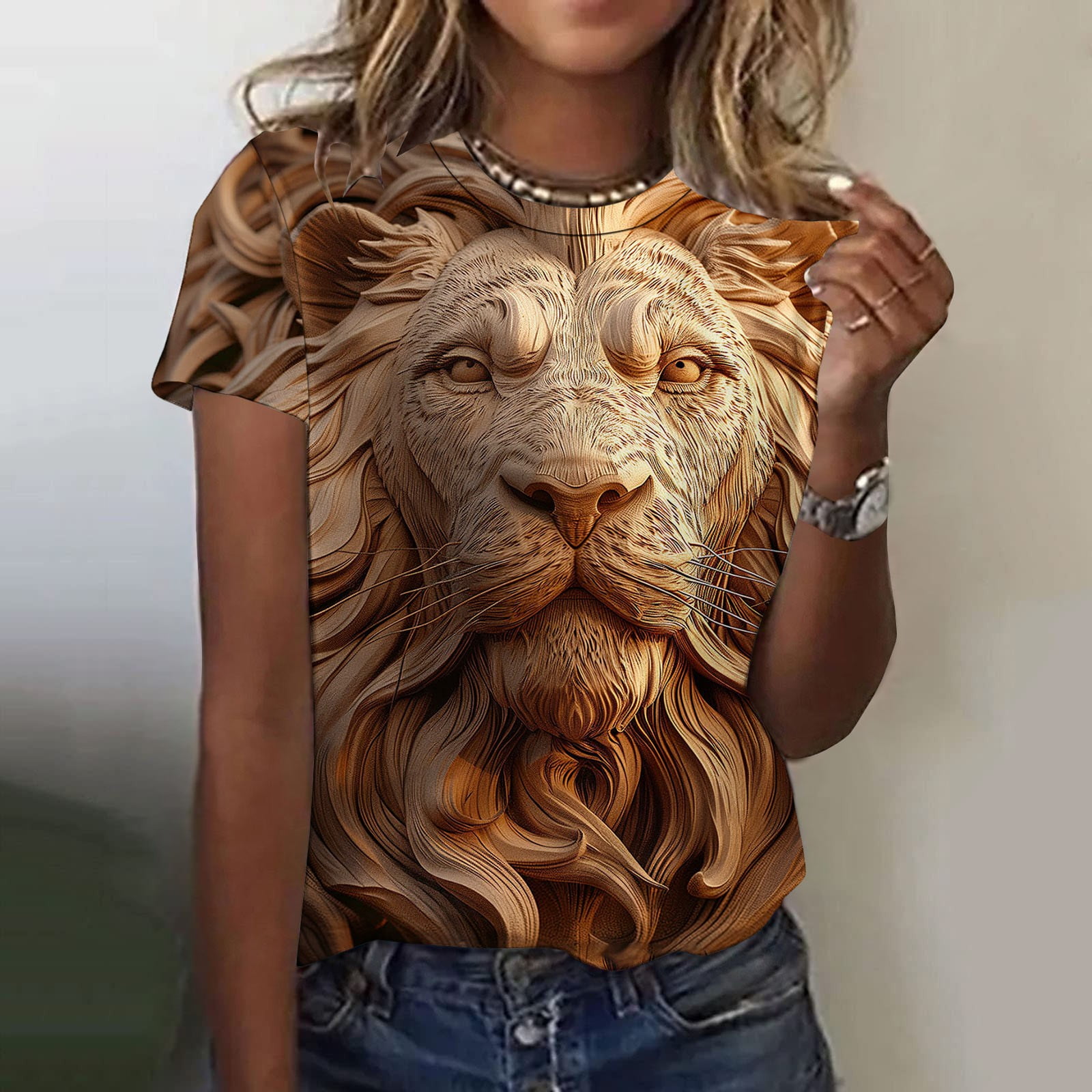 Blczomt Shirts Women Short Sleeve Graphic Crewneck T Shirts Casual ...