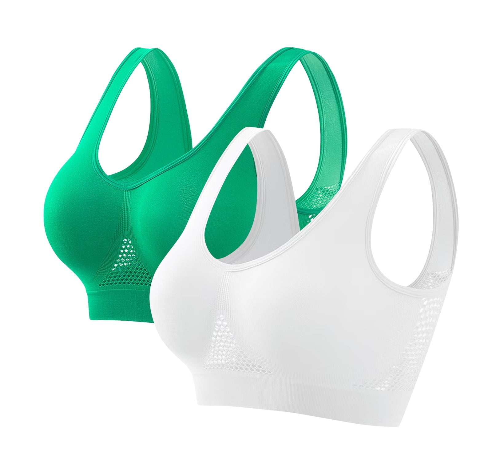 Blczomt Sport Bras for Women Seamless Wirefree Plus Size with Removable ...