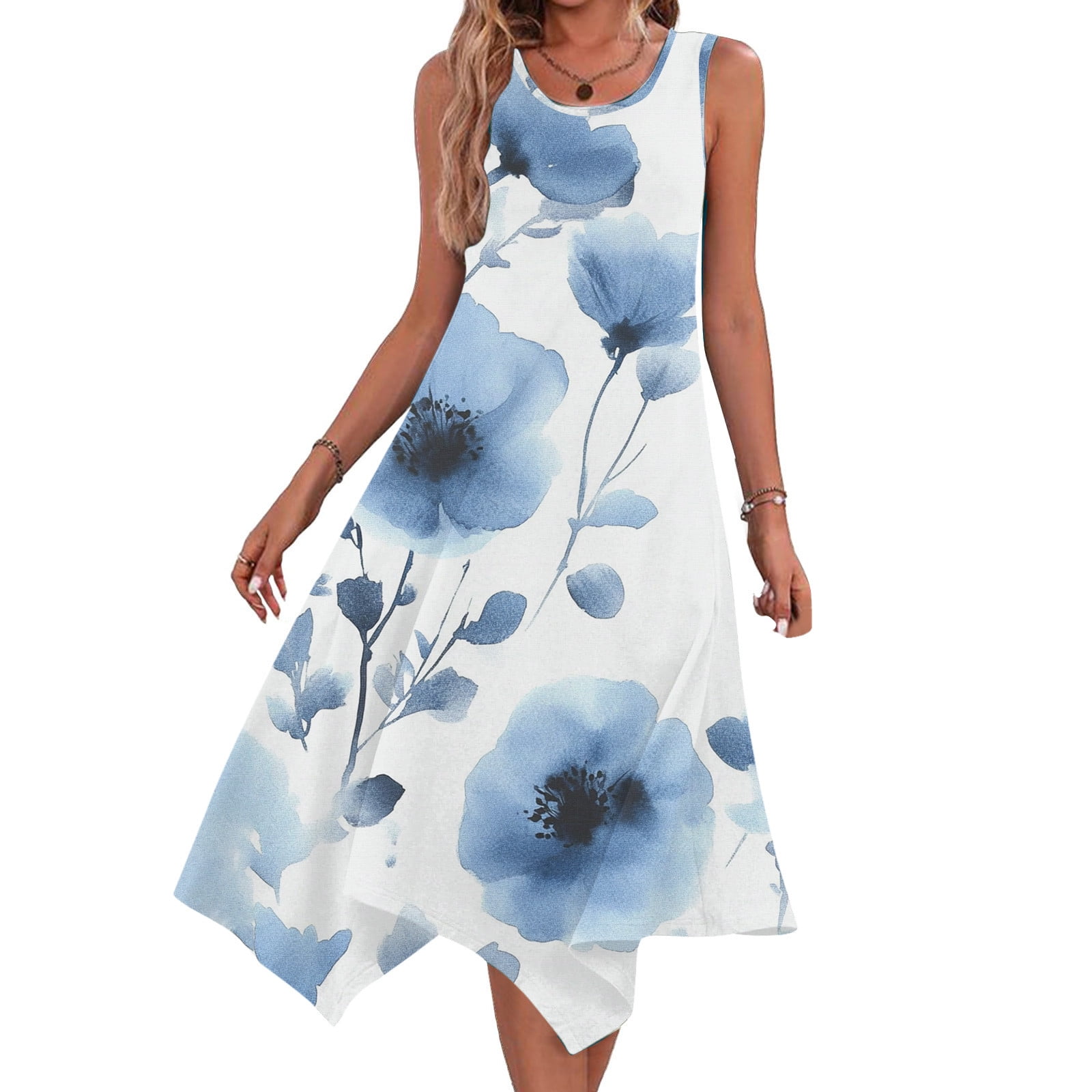 Blczomt Summer Spring Dresses for Women 2025 A-Line Casual Sundress ...