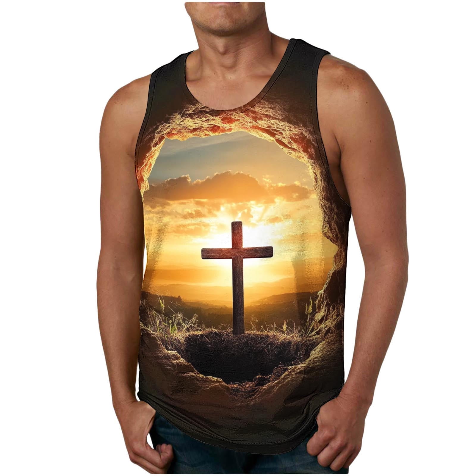 Blczomt Tall Tank Tops for Men Workout Graphic Tank 2025 Muscle Gold ...