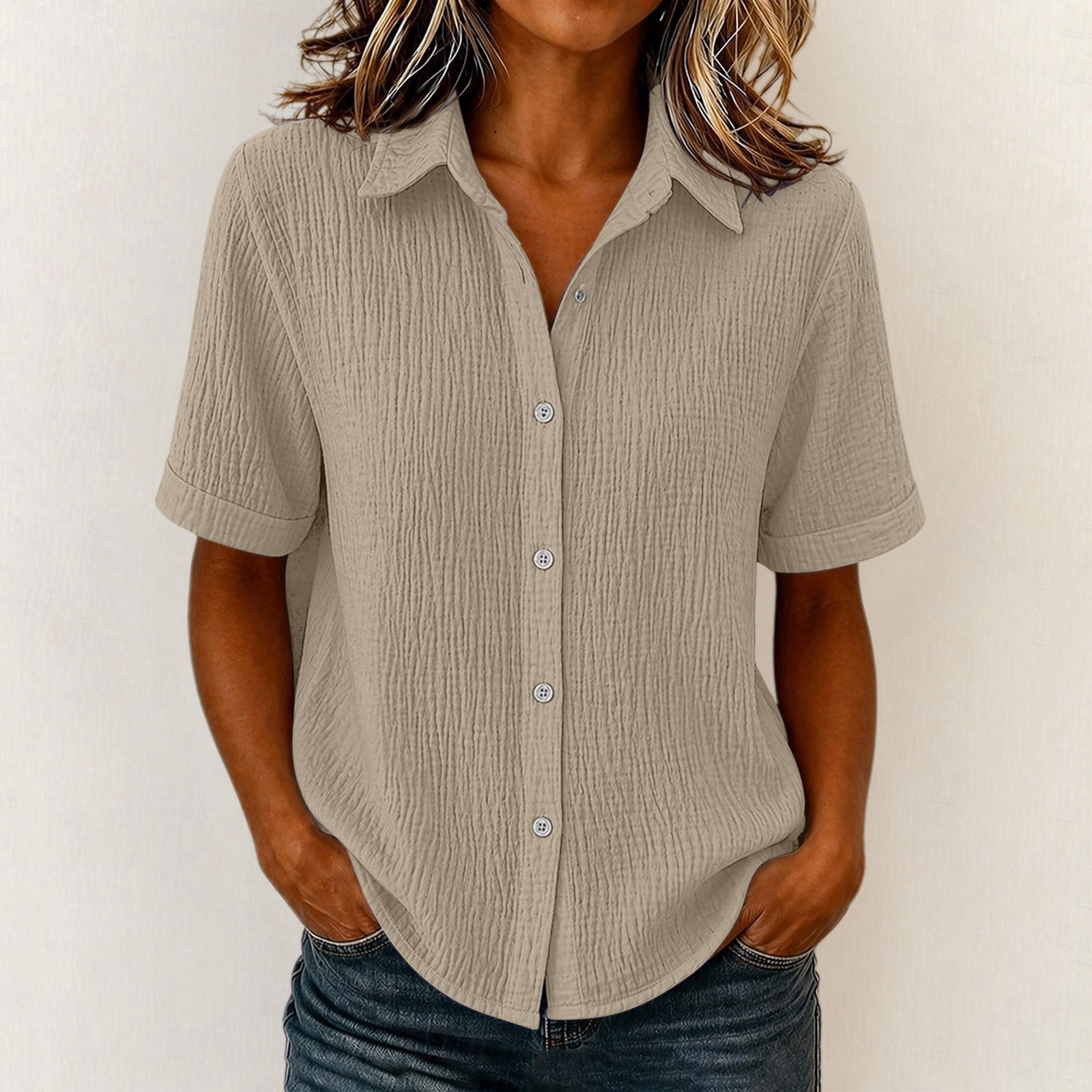 Blczomt Tunic Women's Blouse Y2K Yellow Shirts Summer Cute Women's ...