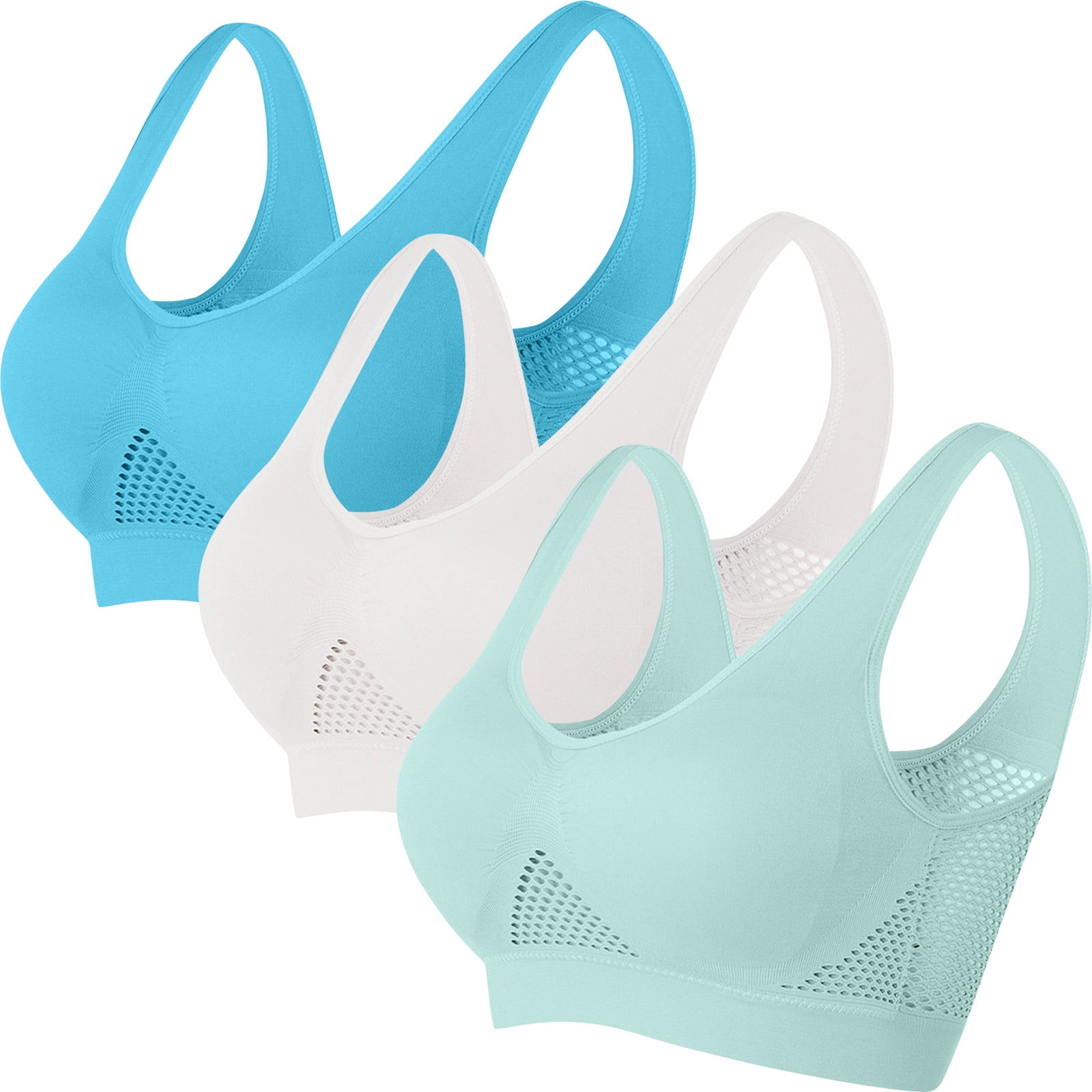 Blczomt Women Sports Bra Plus Size Wireless Gym Yoga Workout Bras for ...