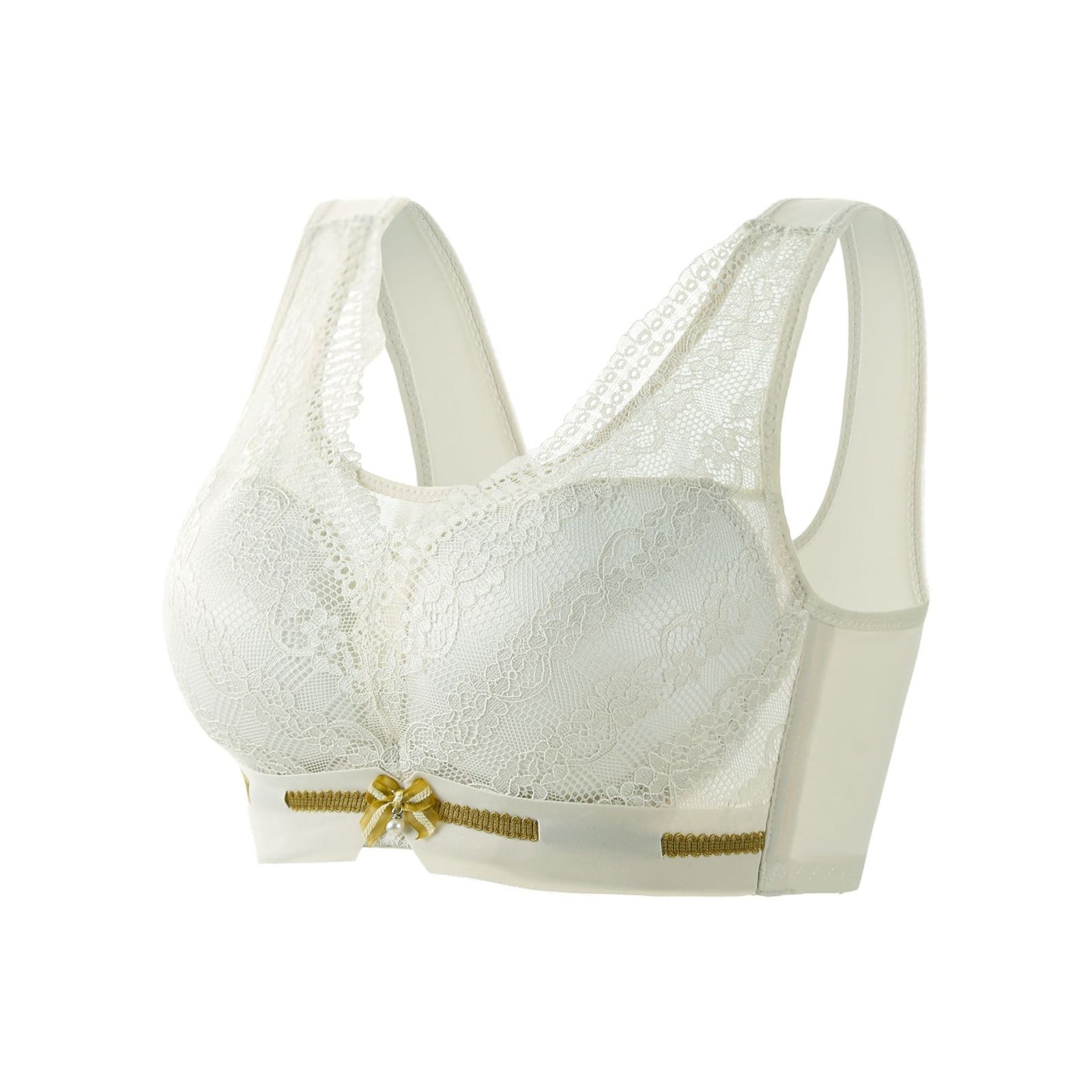 Blczomt Womens Bra Lace No Underwire Sexy Comfy Beige Everyday Bras ...