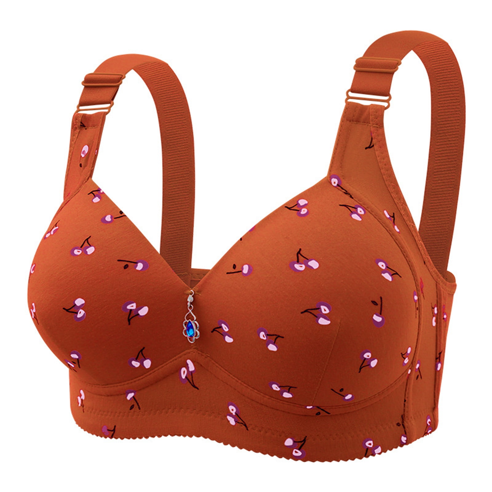 Blczomt Womens Bras Clearance Push Up No Underwire Soft Brown Full ...