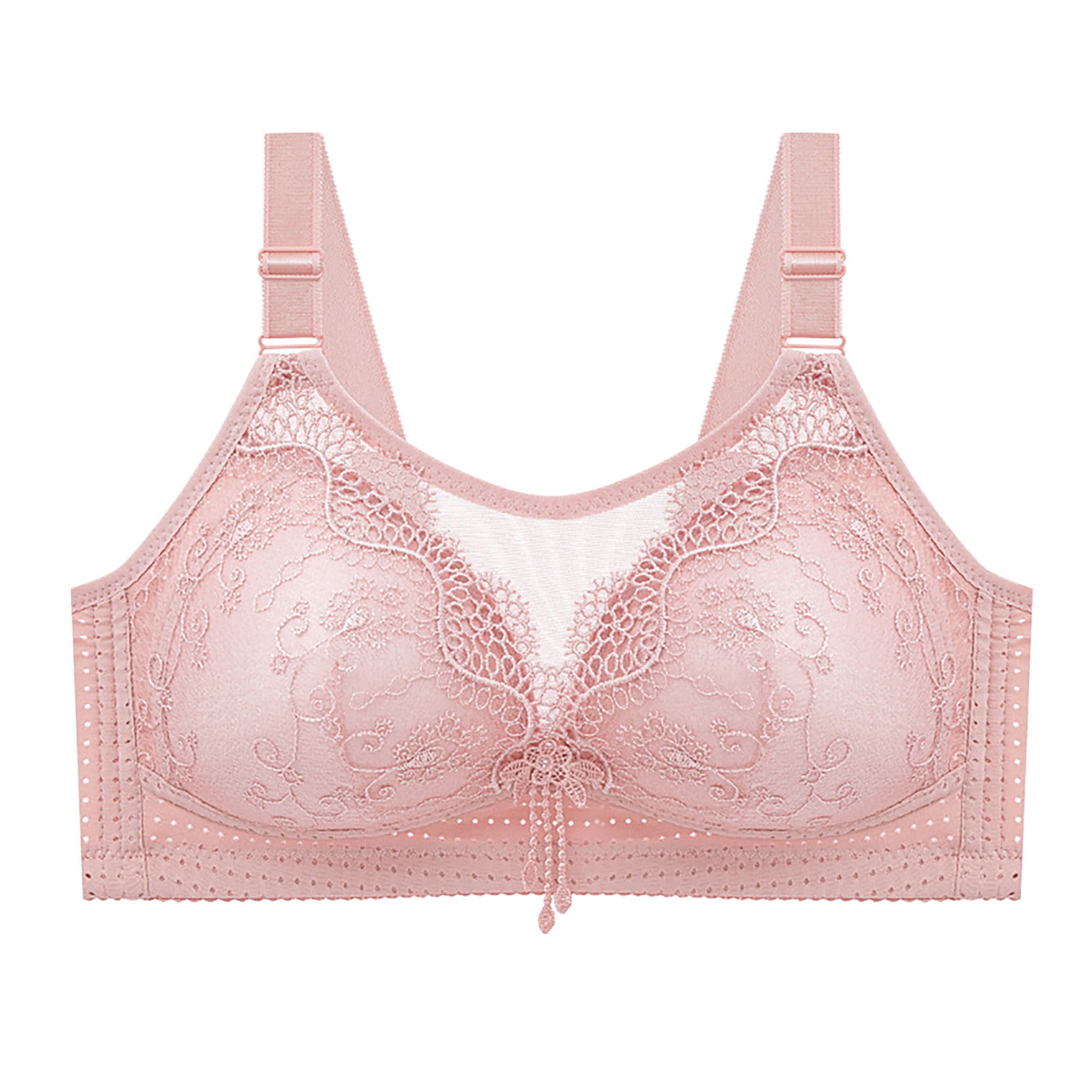 Blczomt Womens Bras No Underwire Full Coverage Bandeau Comfortable Pink ...