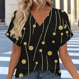 Blczomt Womens Summer Blouses Casual Y2K Black Tee 2026 Cute Blouses ...