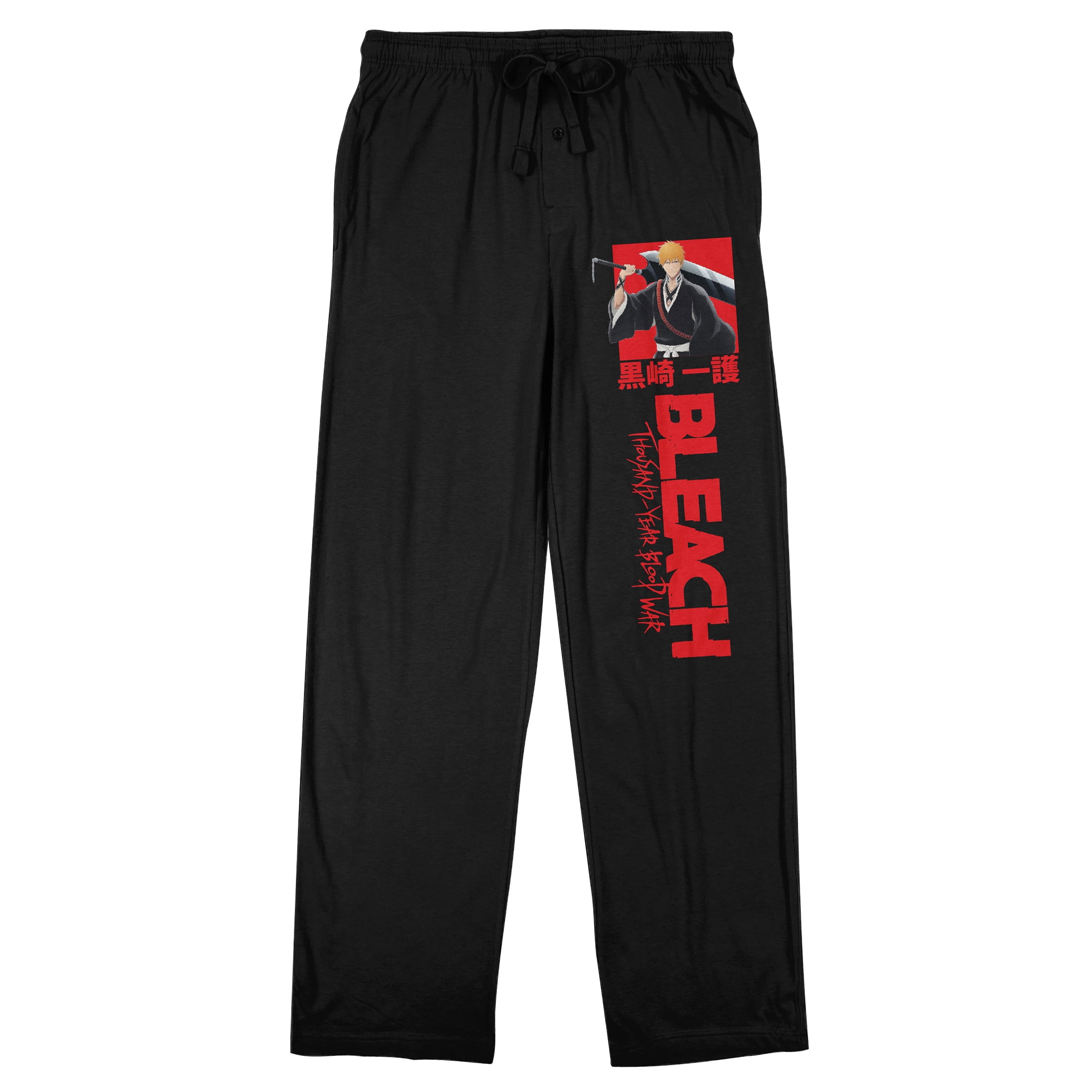 Bleach 1000 Year Blood War Ichigo Logo Women's Black Sleep Pajama Pants ...