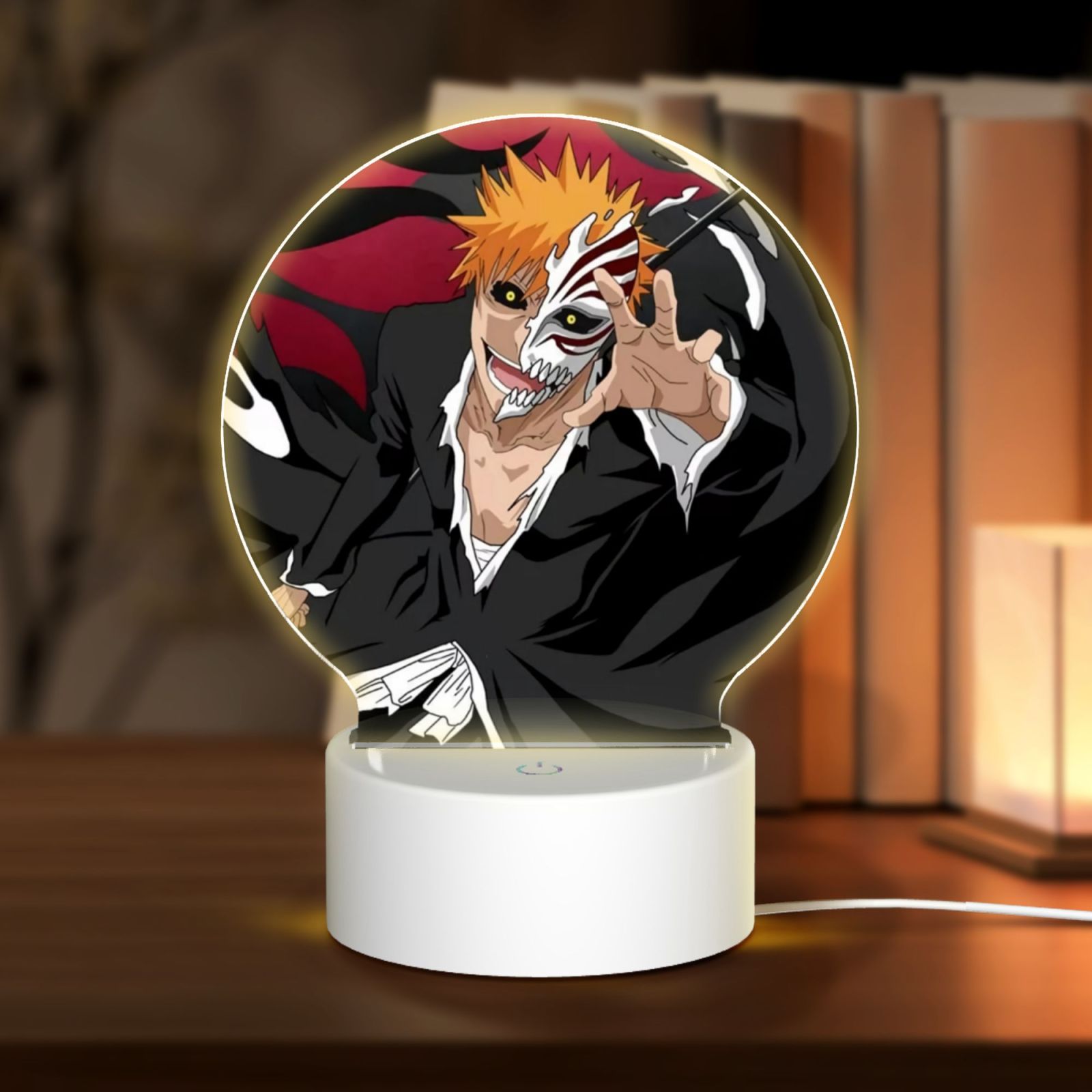 Bleach Anime Round Acrylic Night Light Is Suitable For Rooms ...