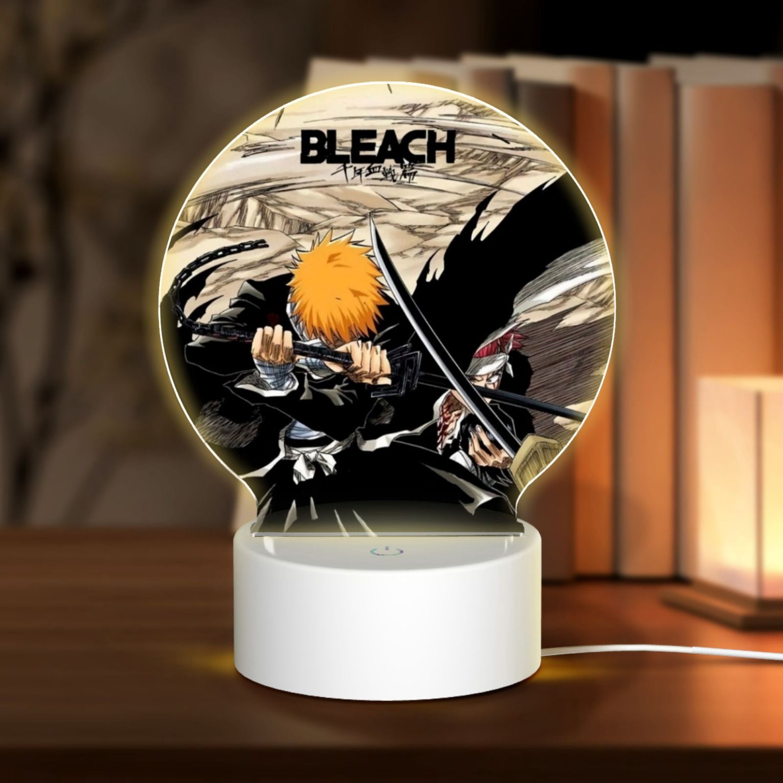Bleach Anime Round Acrylic Night Light Is Suitable For Rooms ...