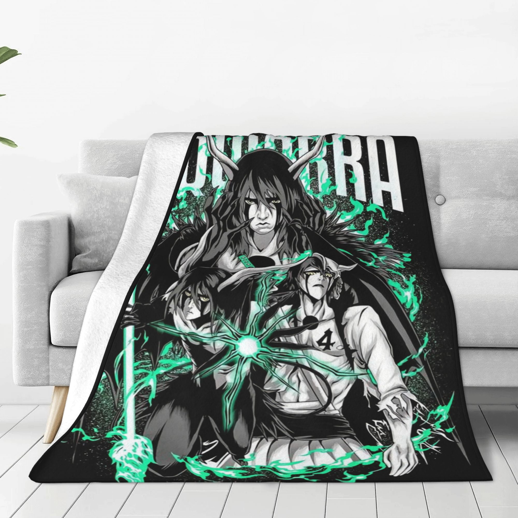Bleach Anime Throw Blanket Soft Plush Travel Blankets For Bedrooms ...