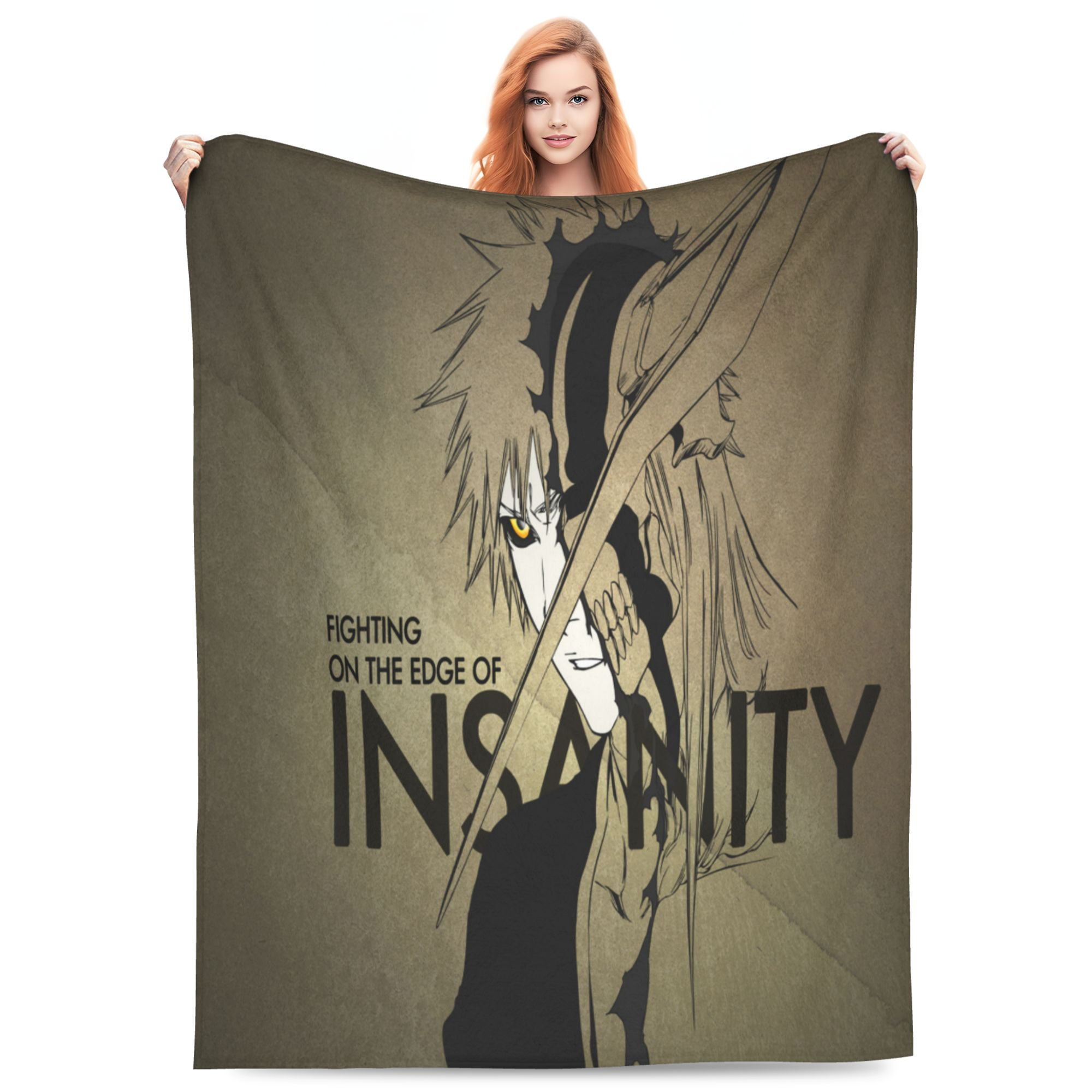 Bleach Bed Blanket 3D Printed Throw Blanket Lightweight Super Soft Air ...