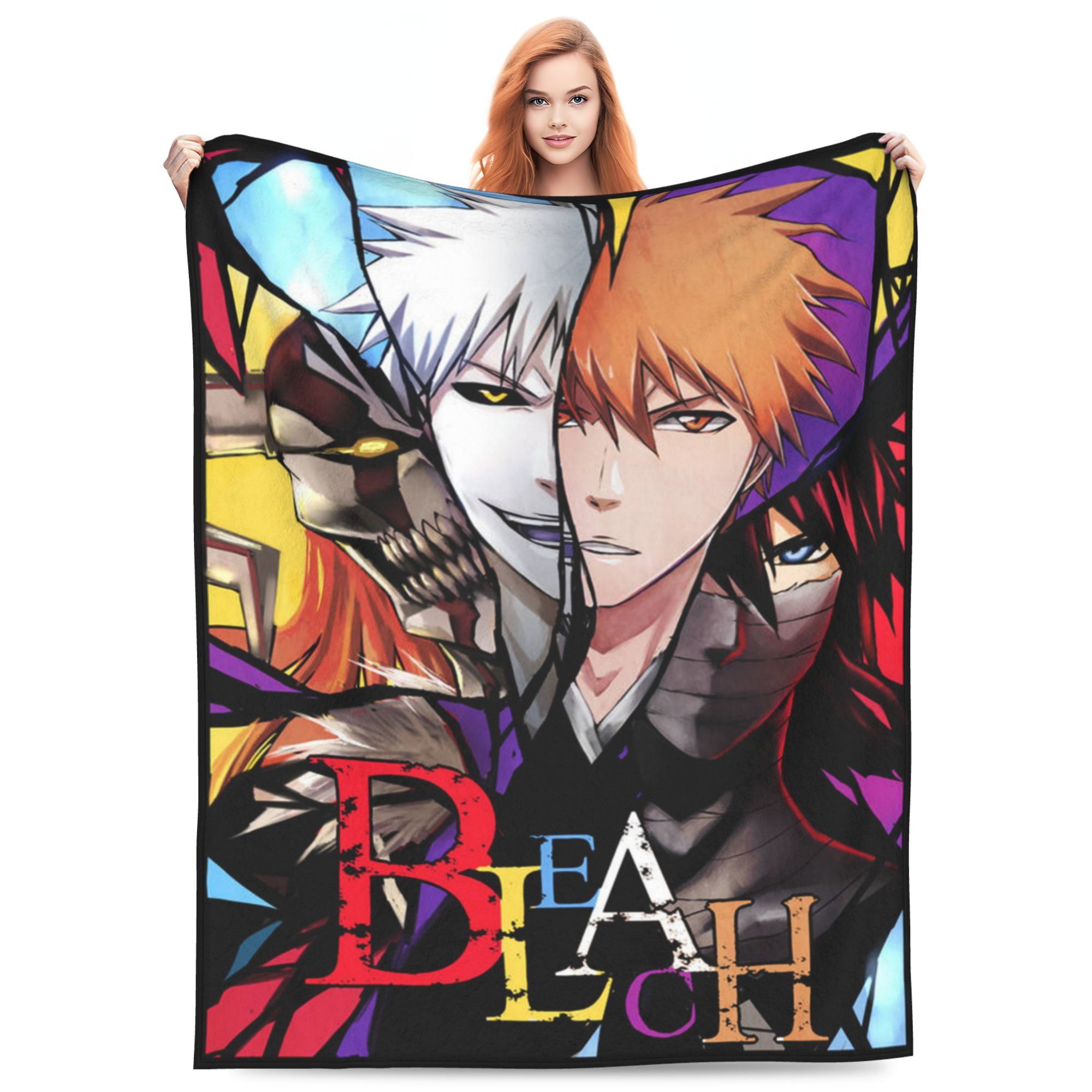 Bleach Bed Blanket 3D Printed Throw Blanket Lightweight Super Soft Air ...