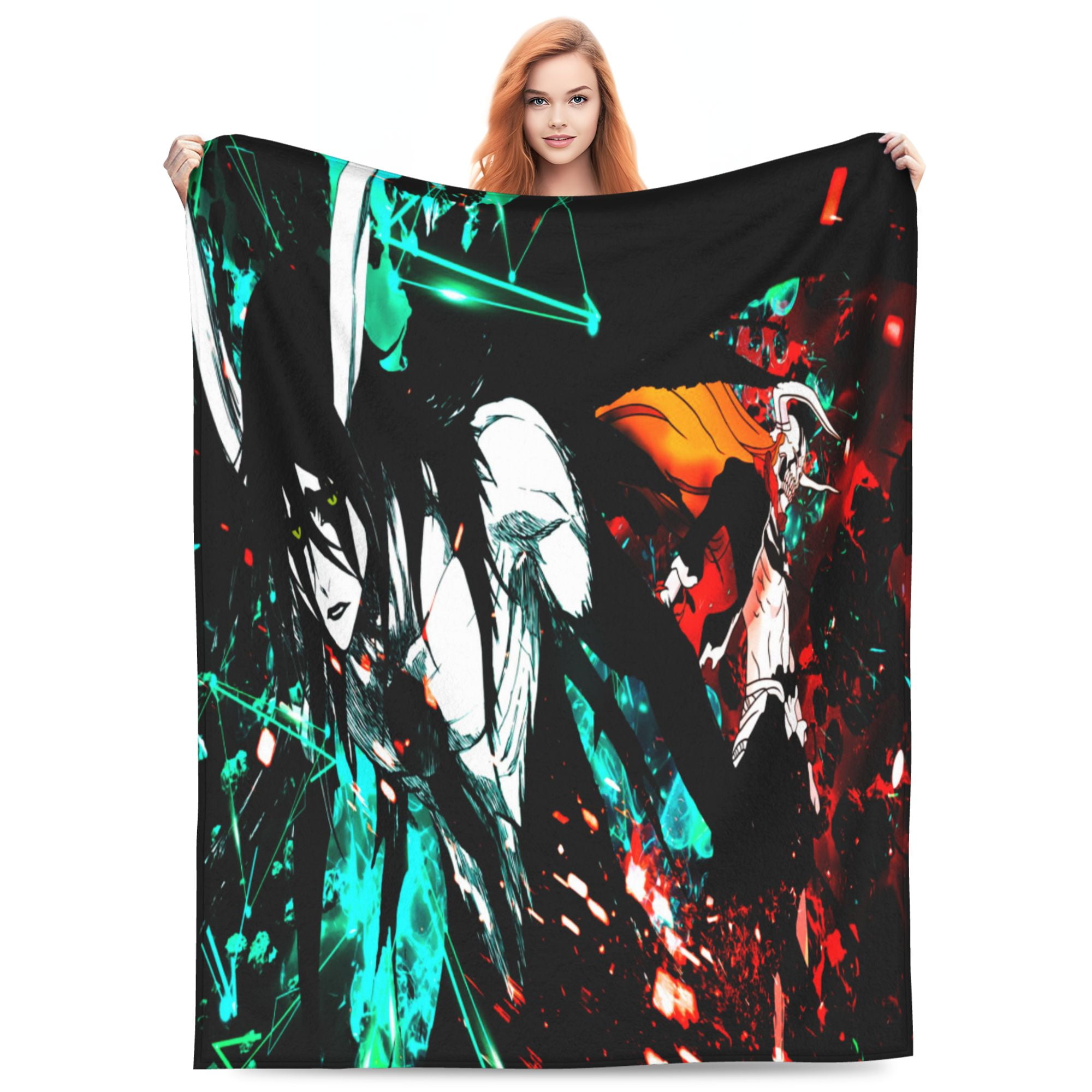 Bleach Bed Blanket 3D Printed Throw Blanket Lightweight Super Soft Air ...