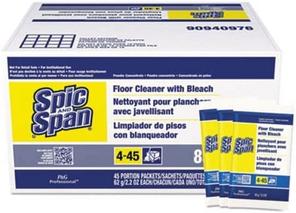 Bleach Floor Cleaner Packets, 2.2 oz. Packets, 45/Carton - Walmart.com