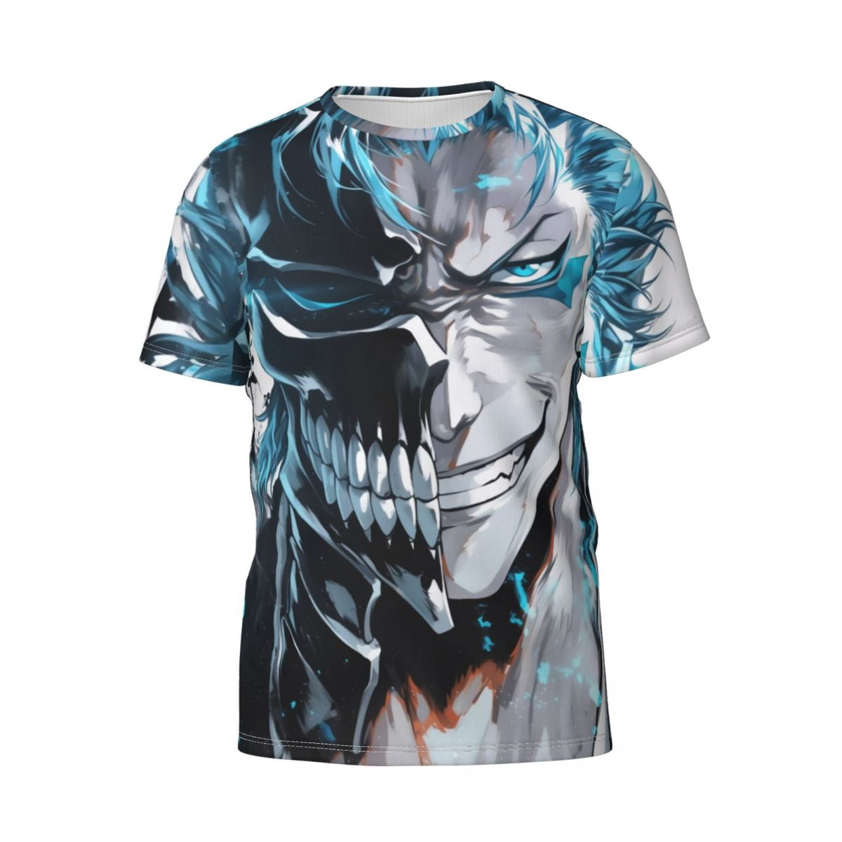 Bleach Grimmjow Anime 3d Graphic Mens Womens Short Sleeve Crew T-Shirt ...