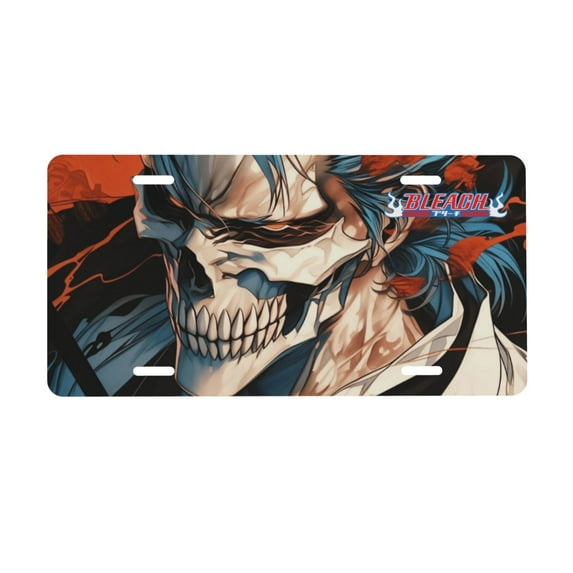 Bleach Grimmjow License Plate, Car Front License Plates With 4 Holes ...