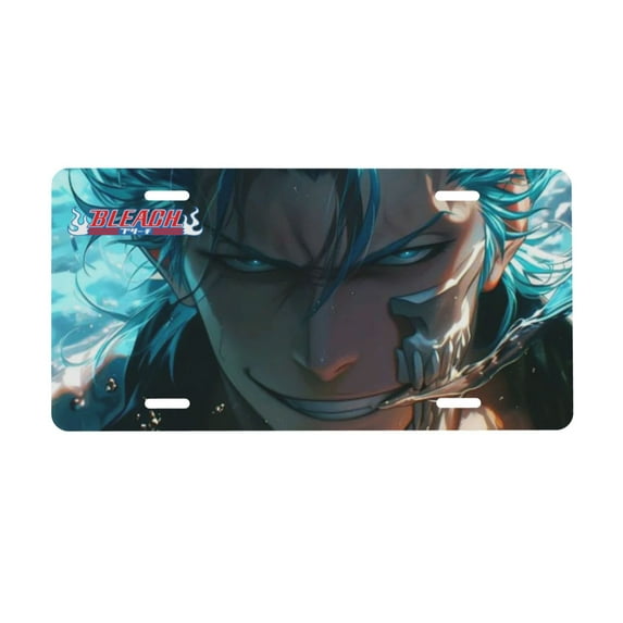 Bleach Grimmjow License Plate, Car Front License Plates With 4 Holes ...