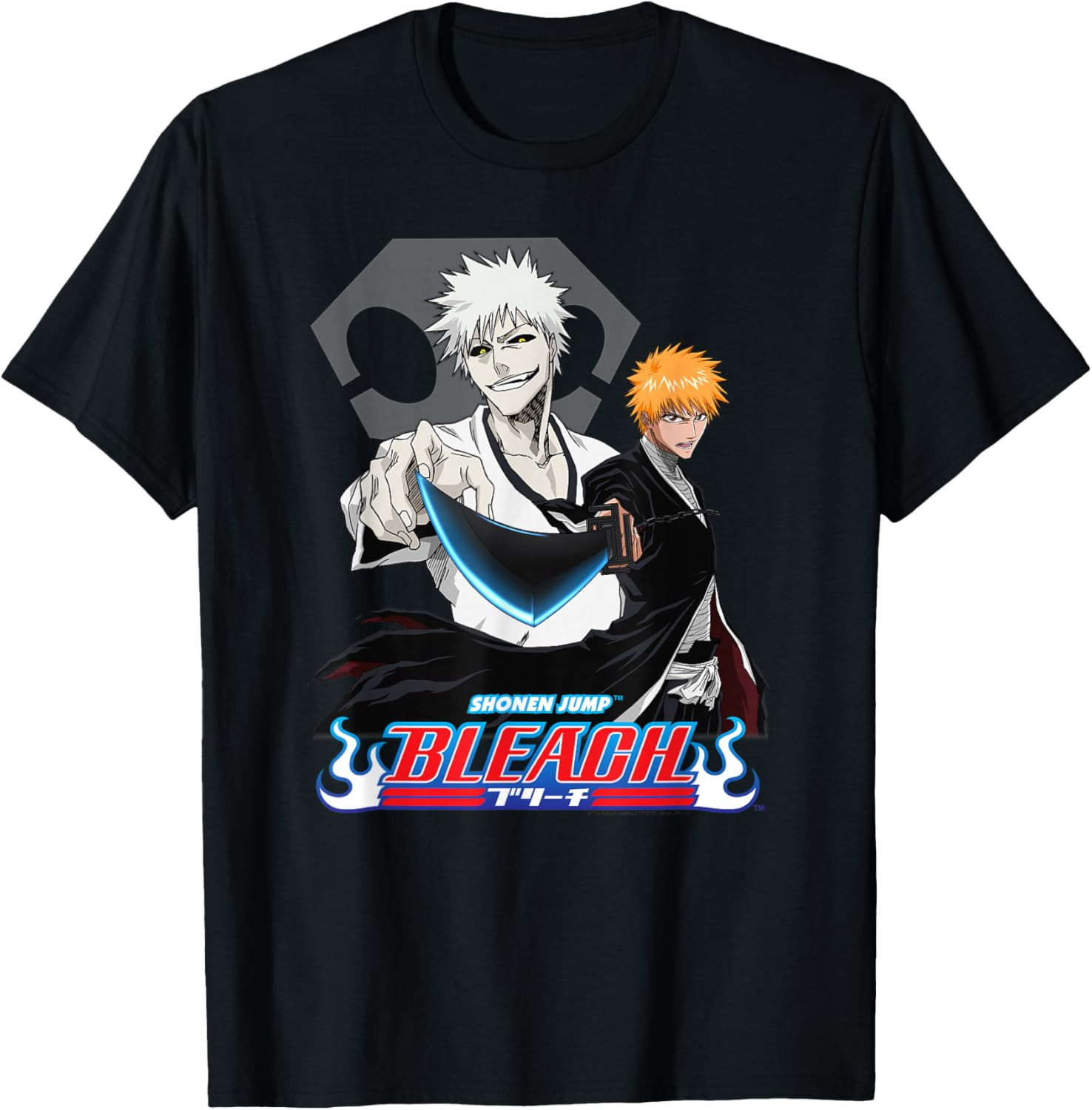 Bleach Hollow Ichigo with Sword Anime T-Shirt Cotton Short Sleeve Crew ...