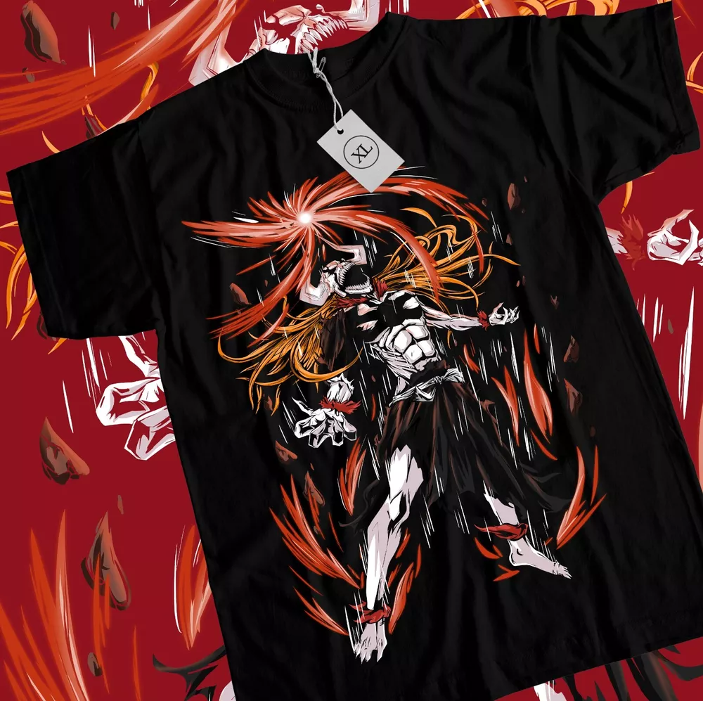 Bleach Ichigo Kurosaki T-Shirt Manga Strip Horror Anime Gift Shirt Tee ...