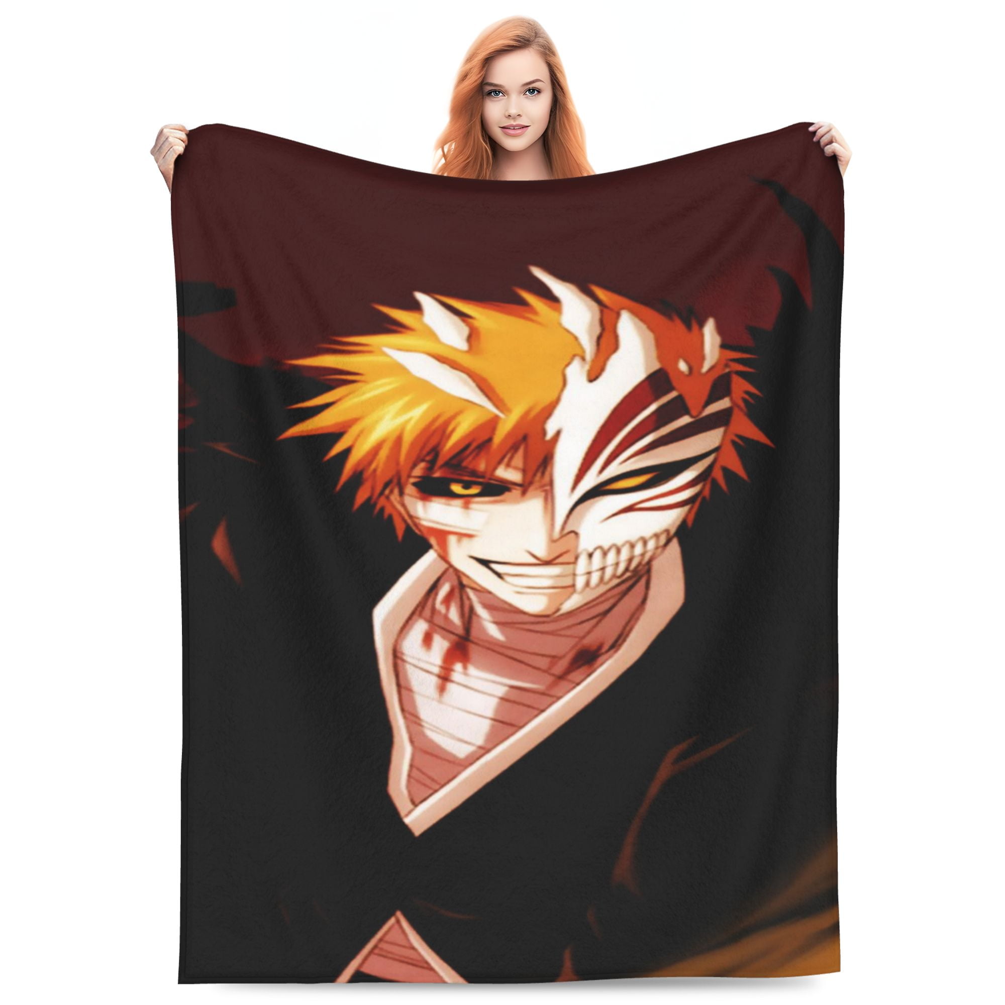 Bleach Ichigo Kurozaki Bed Blanket 3D Printed Throw Blanket Lightweight ...