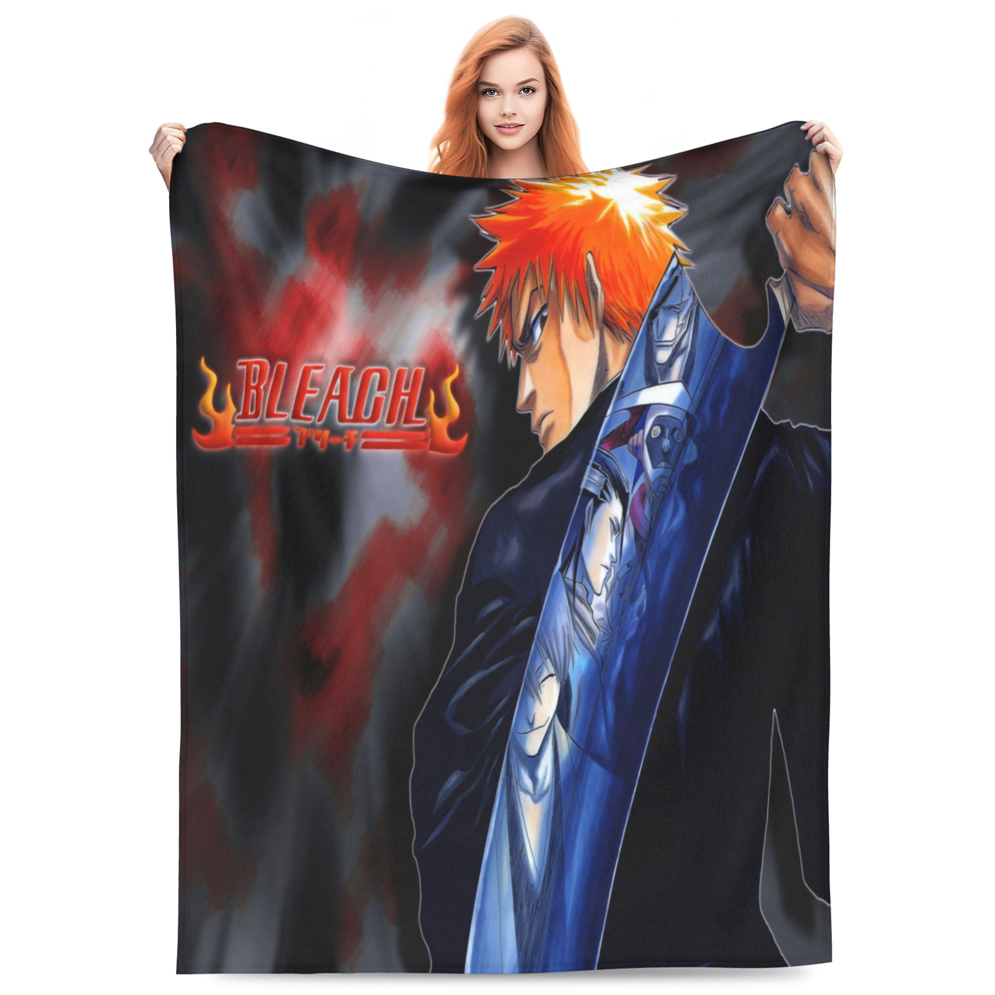 Bleach Ichigo Kurozaki Bed Blanket 3D Printed Throw Blanket Lightweight ...