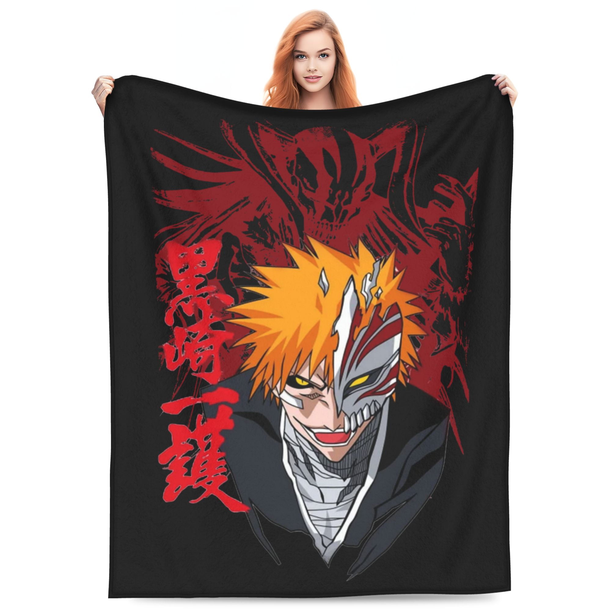 Bleach Ichigo Kurozaki Bed Blanket 3D Printed Throw Blanket Lightweight ...
