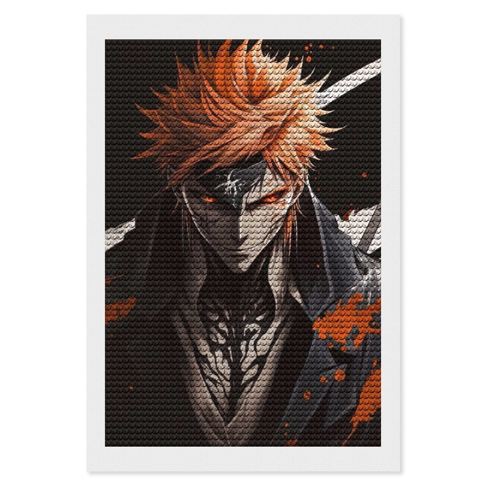 Bleach Ichigo Kurozaki Diamond Art Kits DIY 5D Anime Painting by Number ...