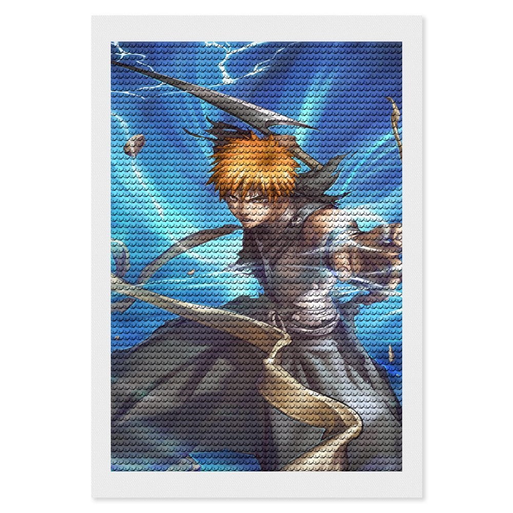 Bleach Ichigo Kurozaki Diamond Art Kits DIY 5D Anime Painting by Number ...