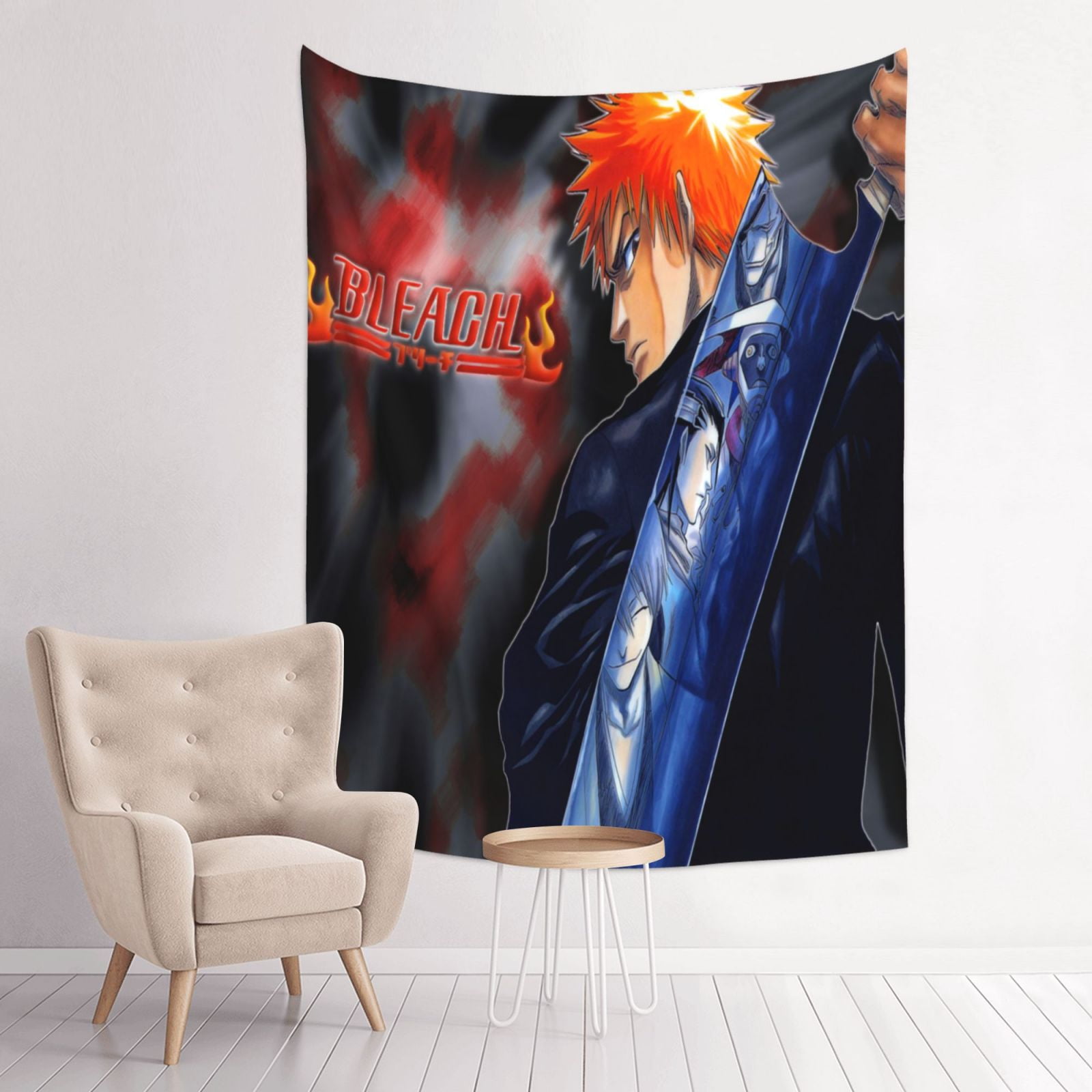 Bleach Ichigo Kurozaki Tapestry Anime Poster Large Background Wall Art ...