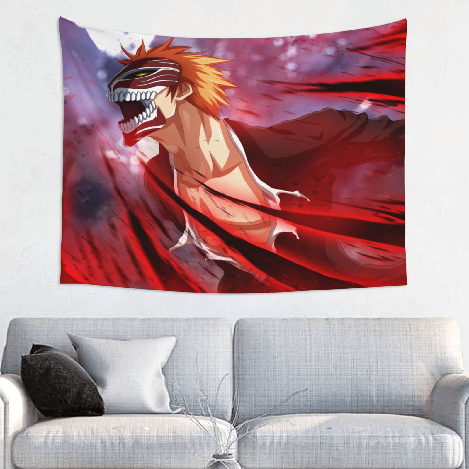 Bleach Ichigo Kurozaki Tapestry Anime Poster Large Background Wall Art ...